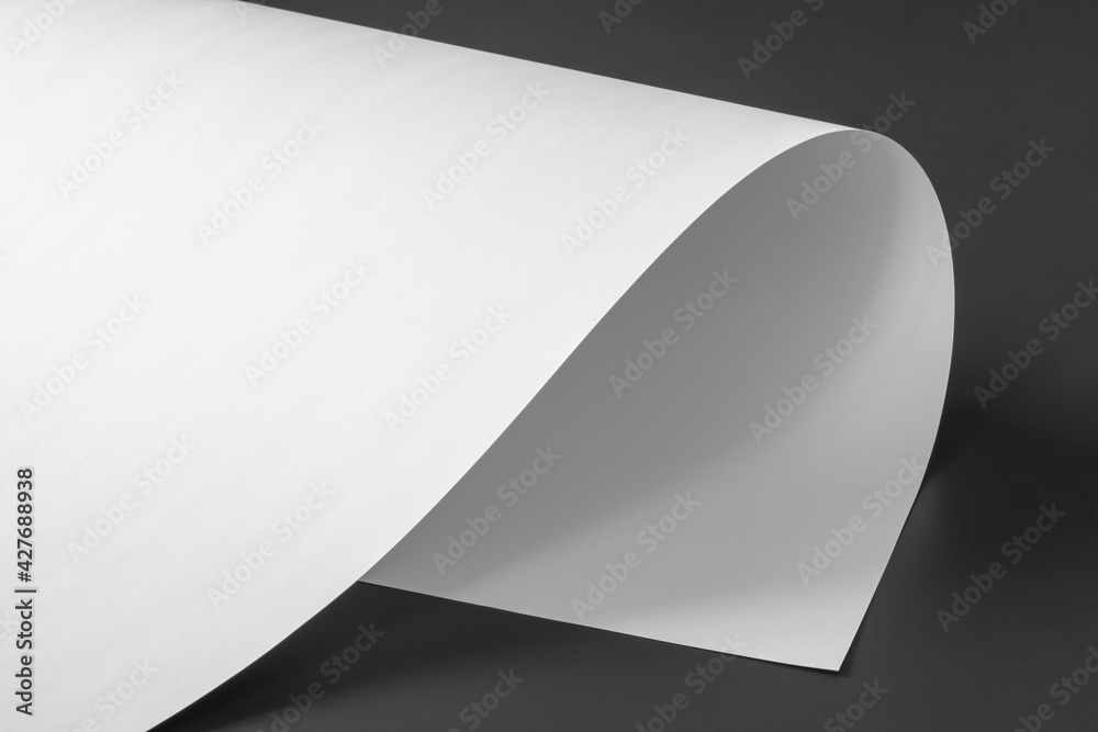 A1 sheet on a dark background. Black and white image. Stock Photo ...