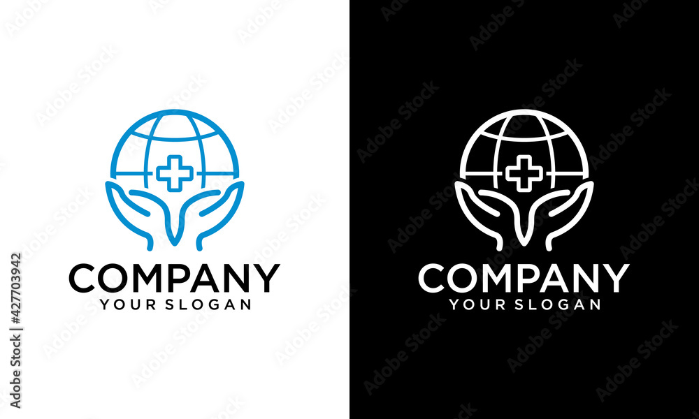 World Medical Logo Template Design Vector. healthcare world logo vector ...