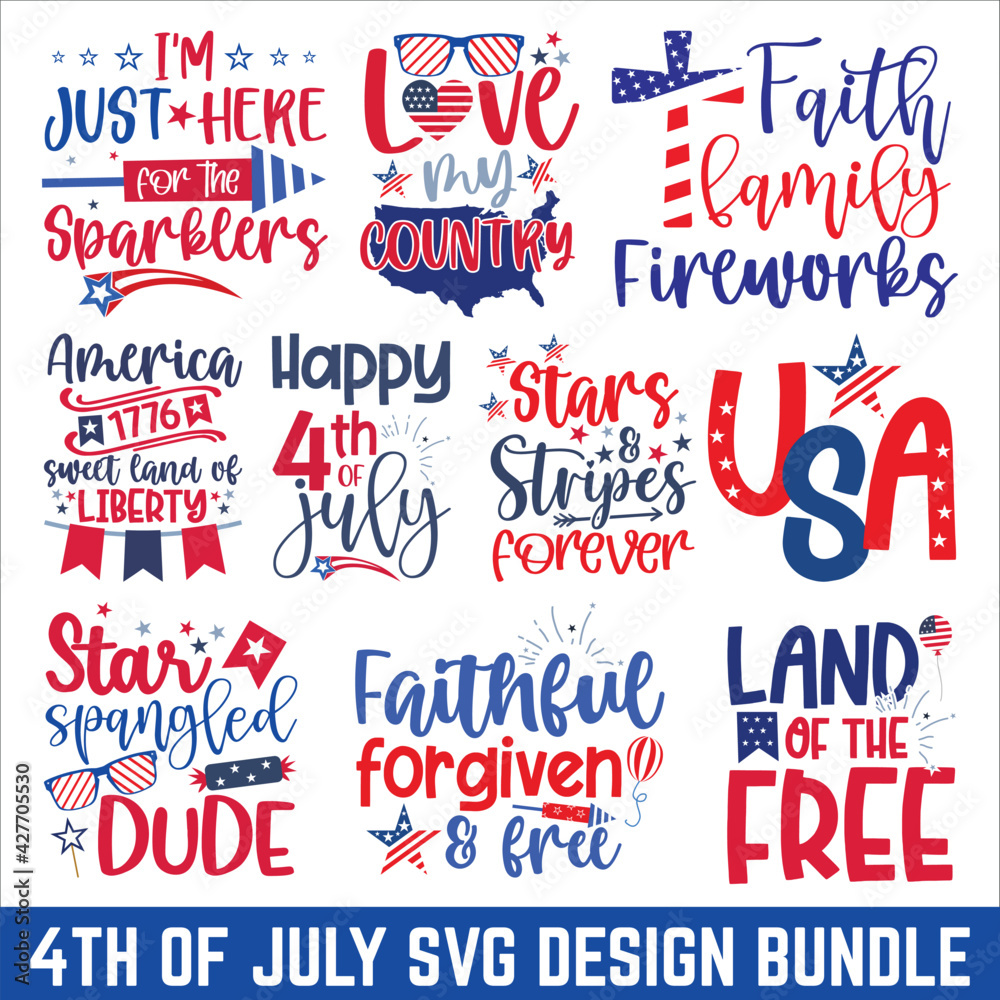 United stated Independence Day Bundle svg esp. Files for Cutting ...