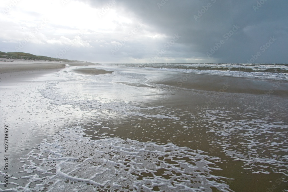 Storm coming at Northsea beach in the Netherlands Stock Photo | Adobe Stock