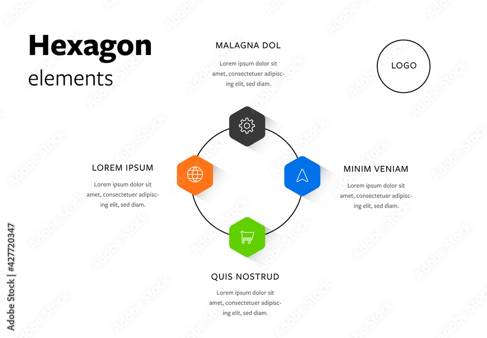 Minimal Business Infographic Layout Stock Template | Adobe Stock