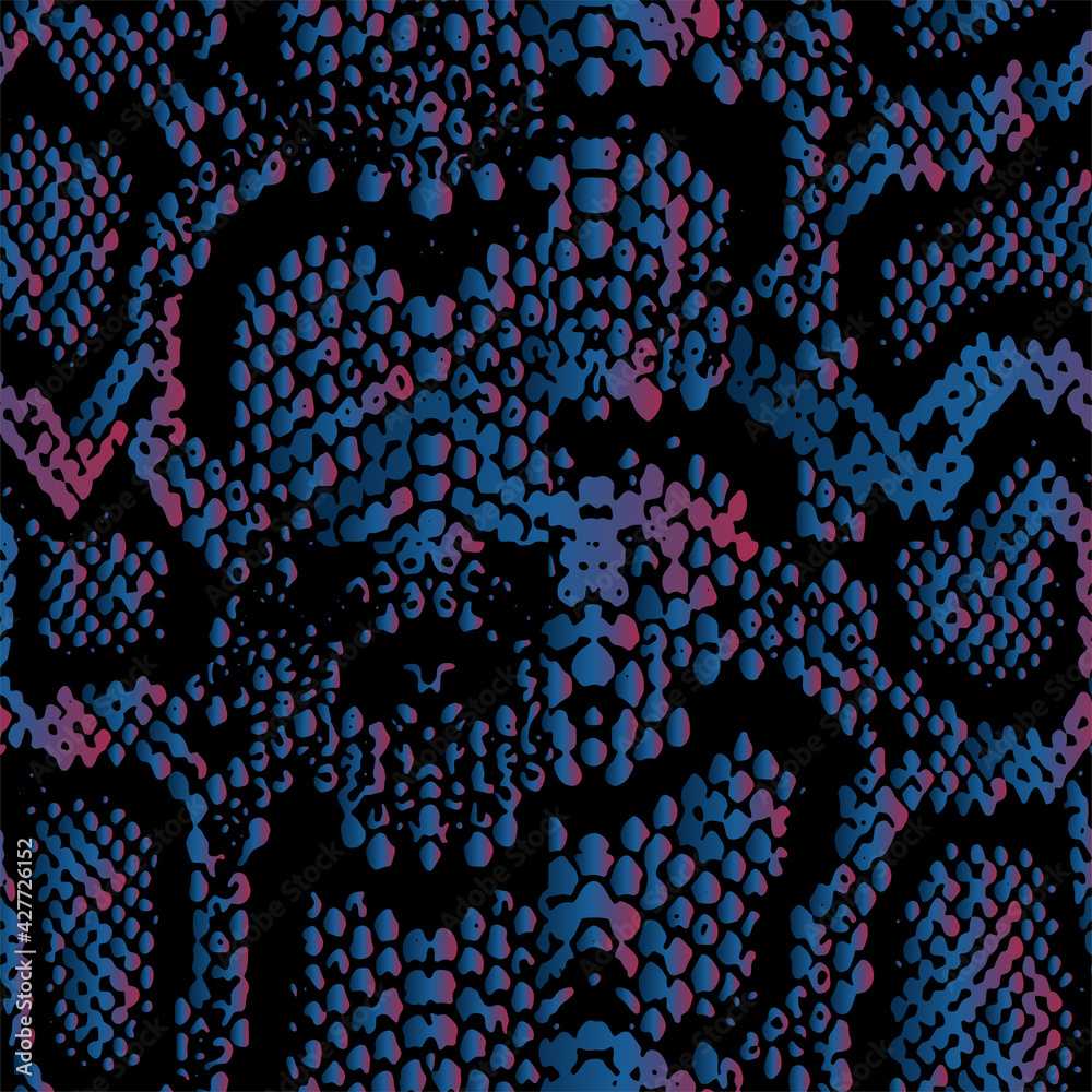 Full Seamless Snake Animal Skin Texture Pattern Vector. Blue Snake ...
