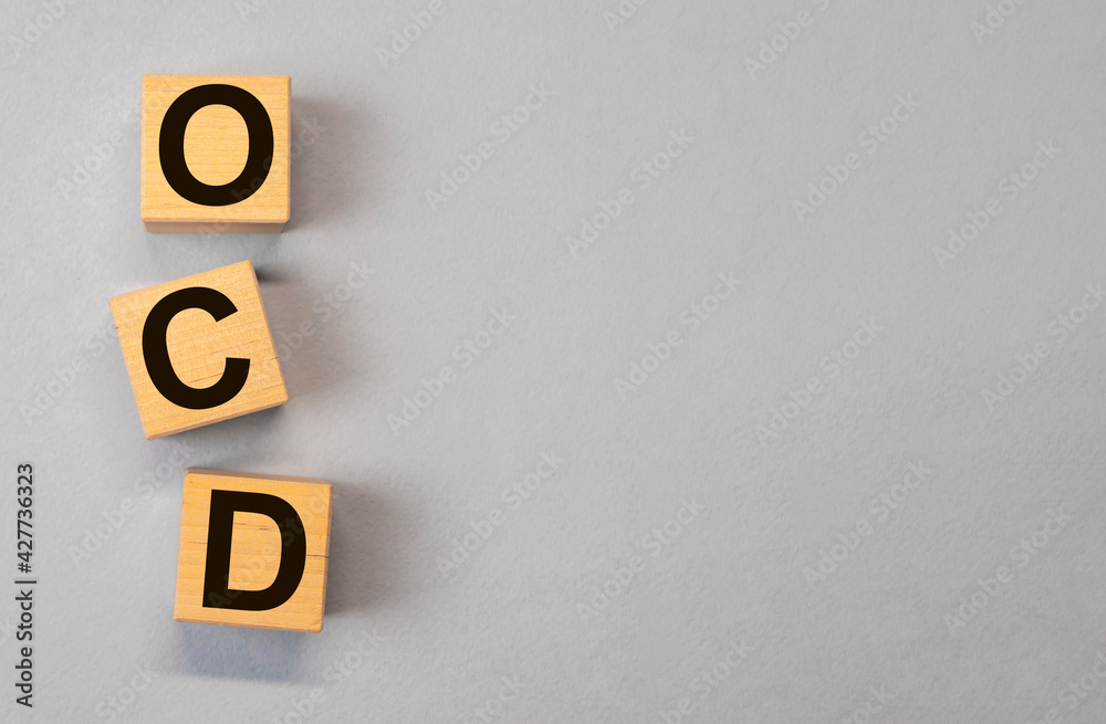 OCD abbreviation, mental disorder. Psychological concept. Obsessive ...