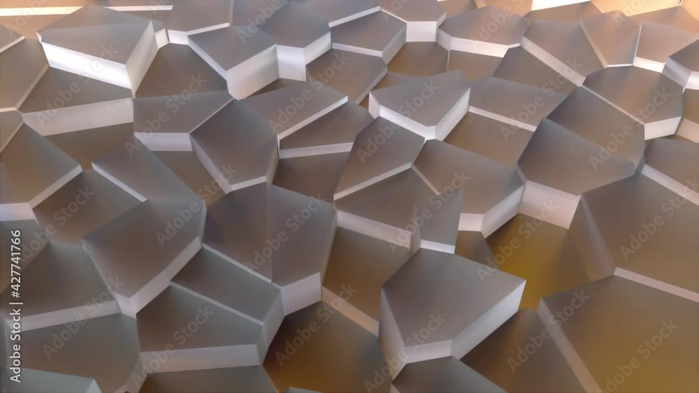 Geometrically broken 3d render earth collapse crystals from extreme ...