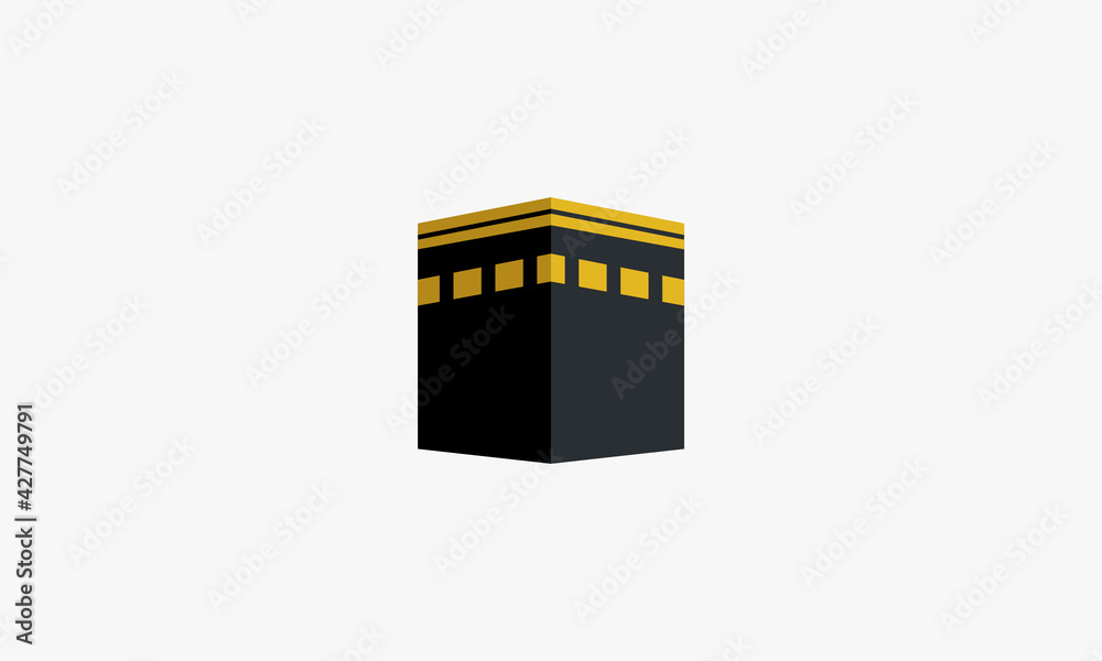 kaaba vector illustration. The Qibla of Muslims. isolated on white ...