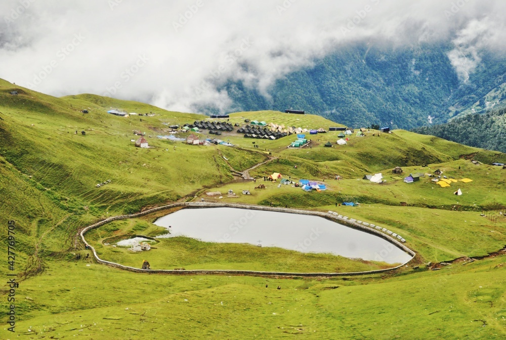 Ali Bedni Bugyal Trek, The Grandest Meadow Trek Of India Stock Photo ...