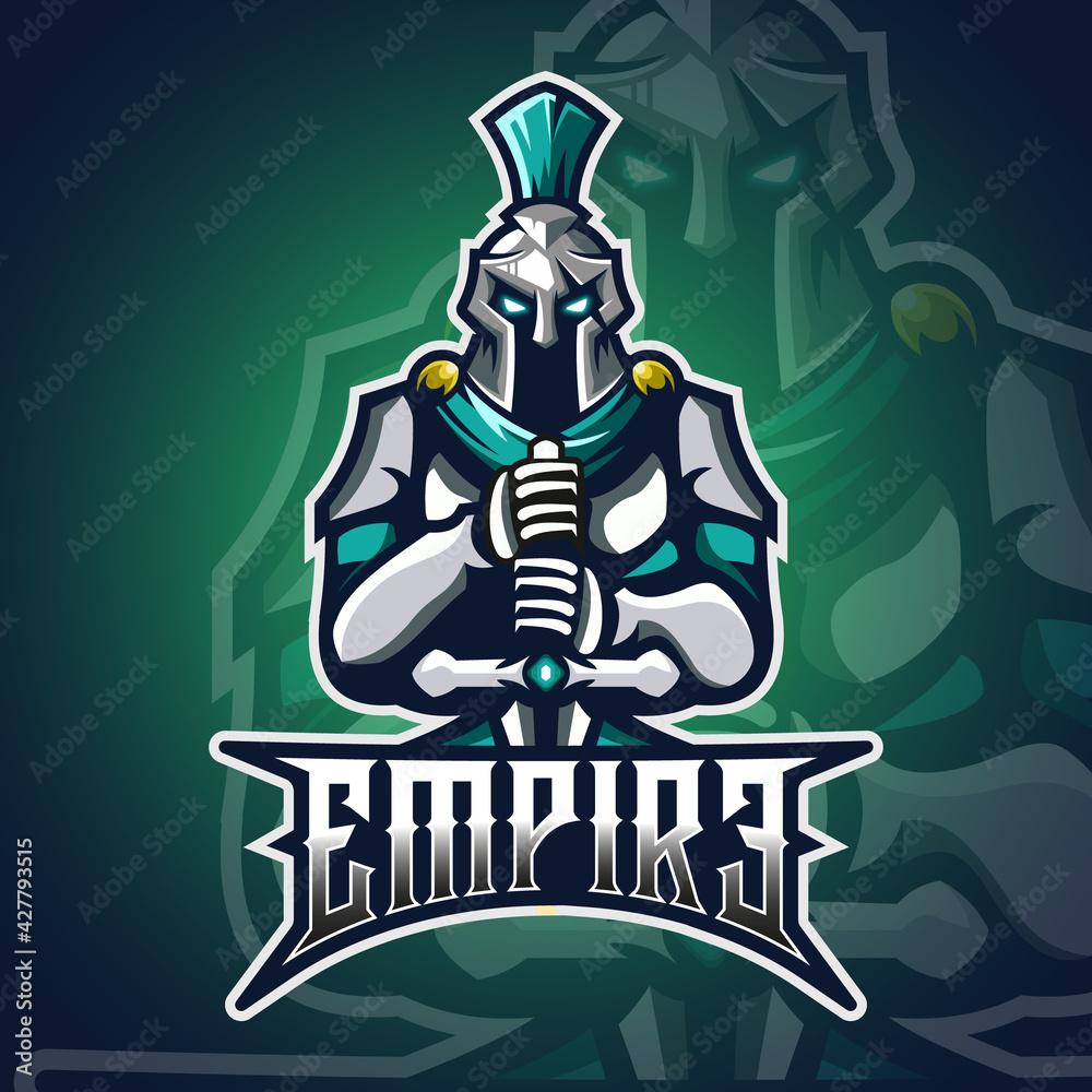 Warrior Knights Logo Mascot Vector Illustration for logo gaming ...