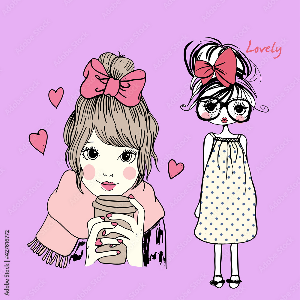Little Girl Fashion Sketch