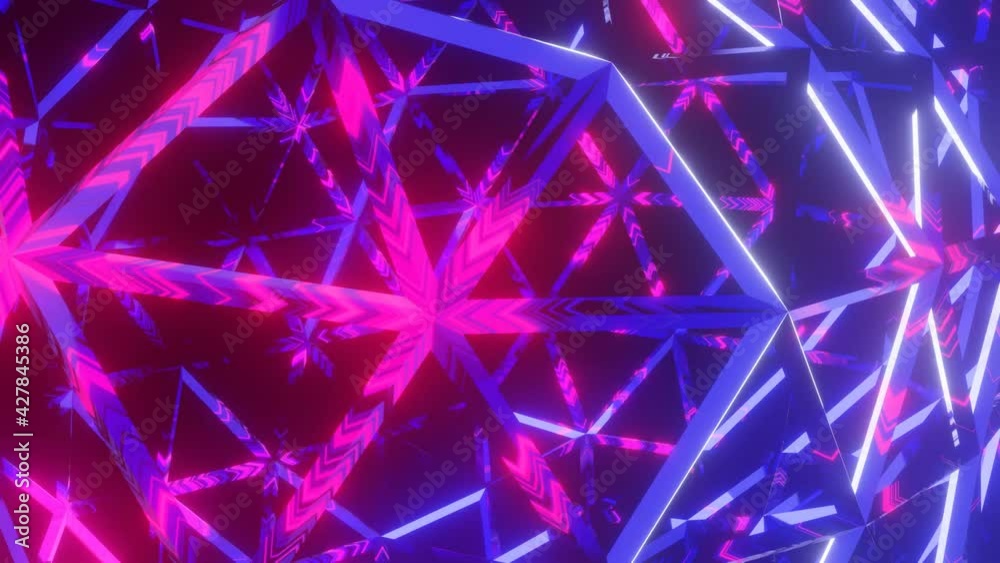 Vidéo Stock 3D animated mesh in blue with red light flashes. loop ...