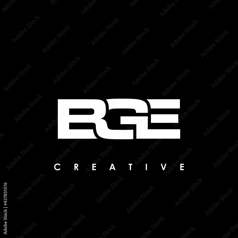 BGE Letter Initial Logo Design Template Vector Illustration Stock ...