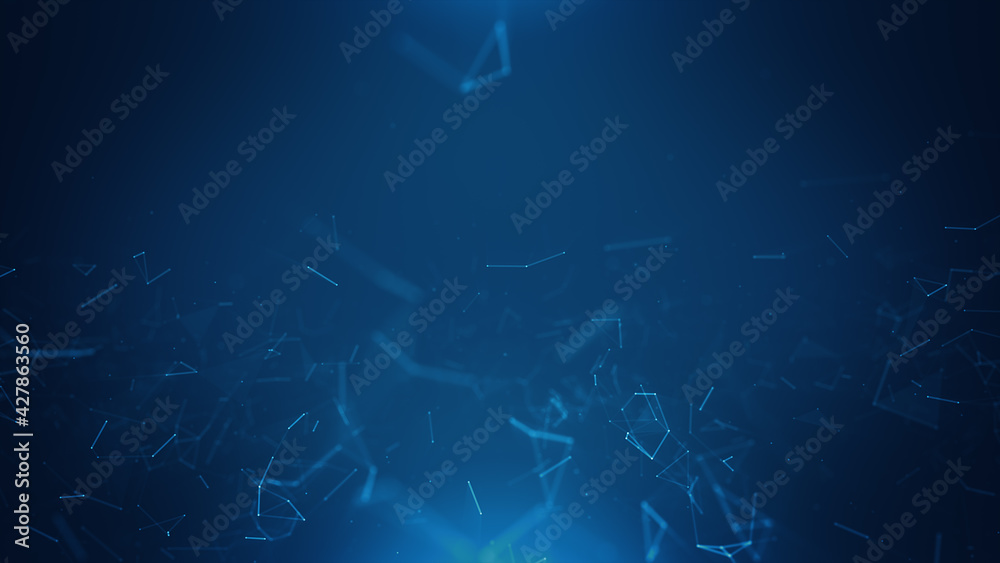 Abstract Digital Data Plexus Technology Background/ 4k animation of an abstract plexus shape ...