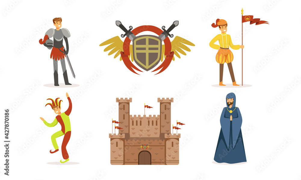 Medieval European Kingdom Set, Middle Ages or Fairy Tale Characters ...
