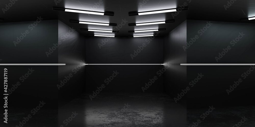 technology theme dark office building wall with led lighting from ...