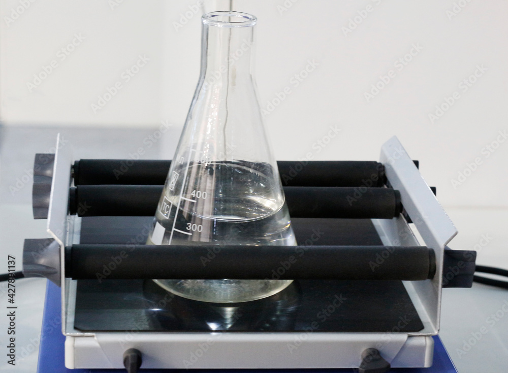 Test tubes and flasks - laboratory glassware. Chemical laboratory ...