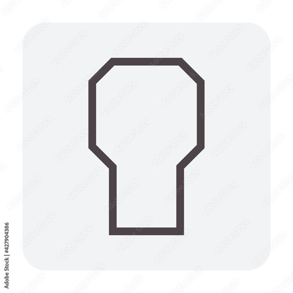 Concrete paver block pavement floor or brick vector icon. For landscape ...