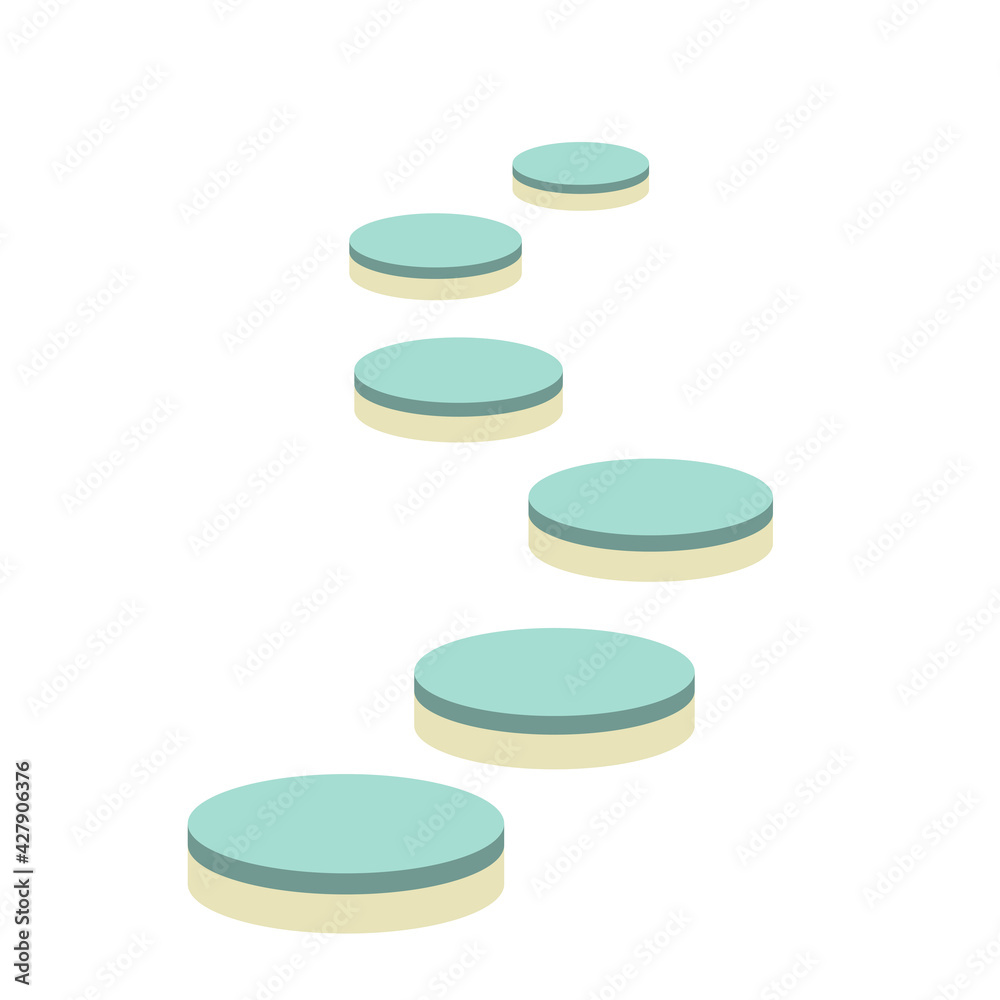 Round brick or block vector icon. That stone, rock or concrete for ...