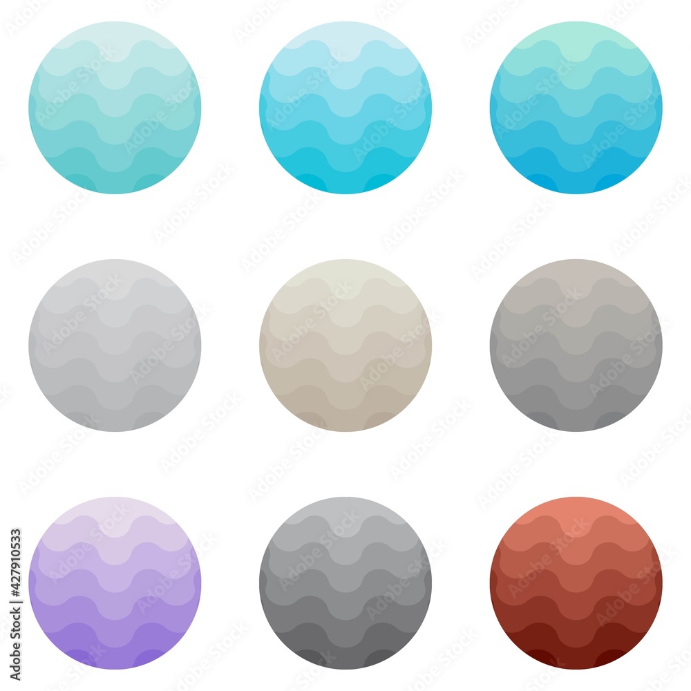Shape logos set. Isolated abstract colorful round shape logos set on ...