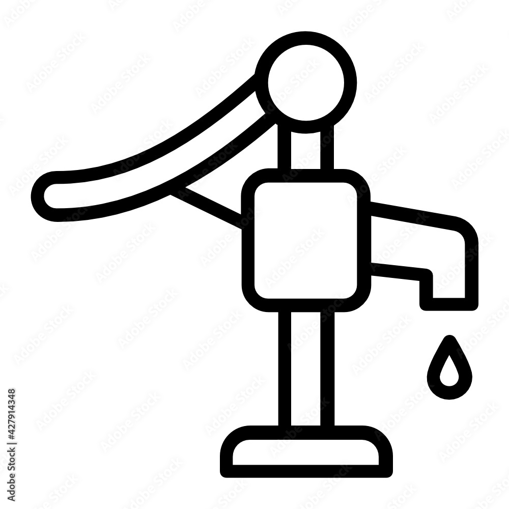 Simple hand pump Concept Vector Icon Design, fluid and gravity direct ...