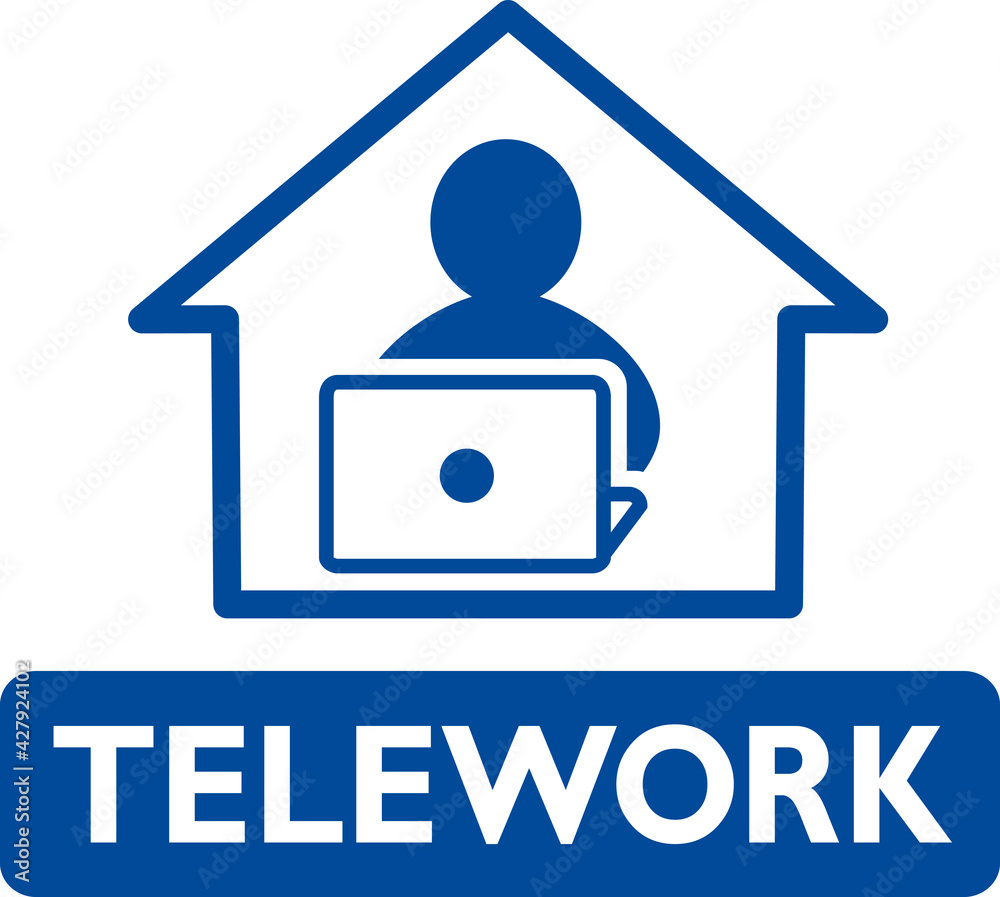 TELEWORK ICON 5 Stock Vector | Adobe Stock