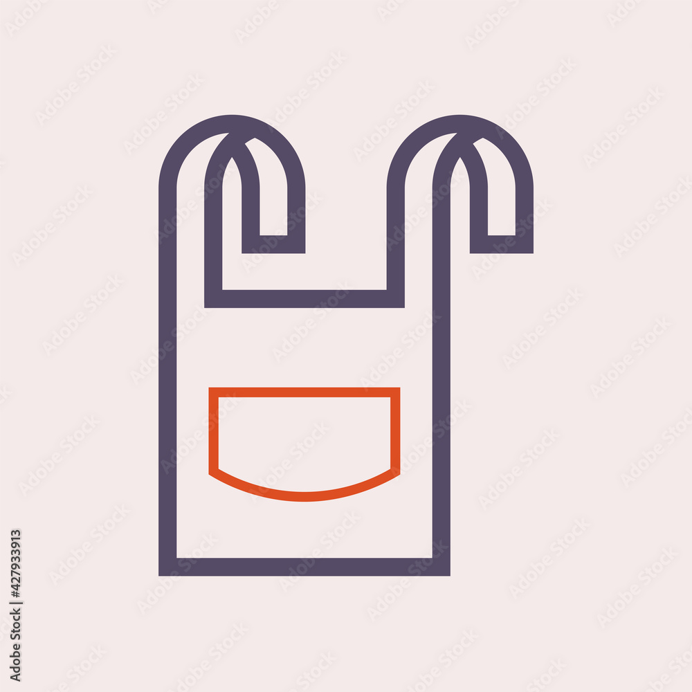 Leather welding apron or fire resistant clothing vector icon. Safety ...