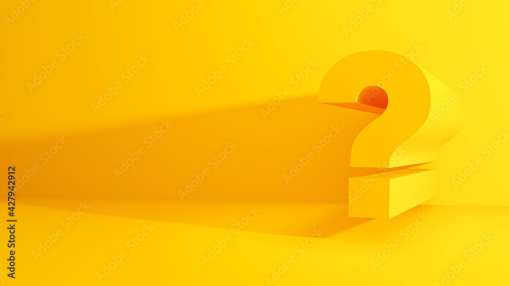 Free space wall with question mark, image for text, 3d rendering Stock ...