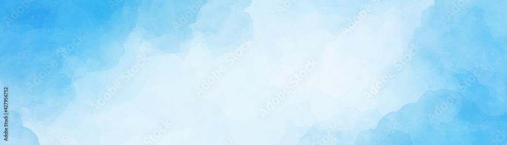 Pastel blue and white watercolor background design with soft texture ...