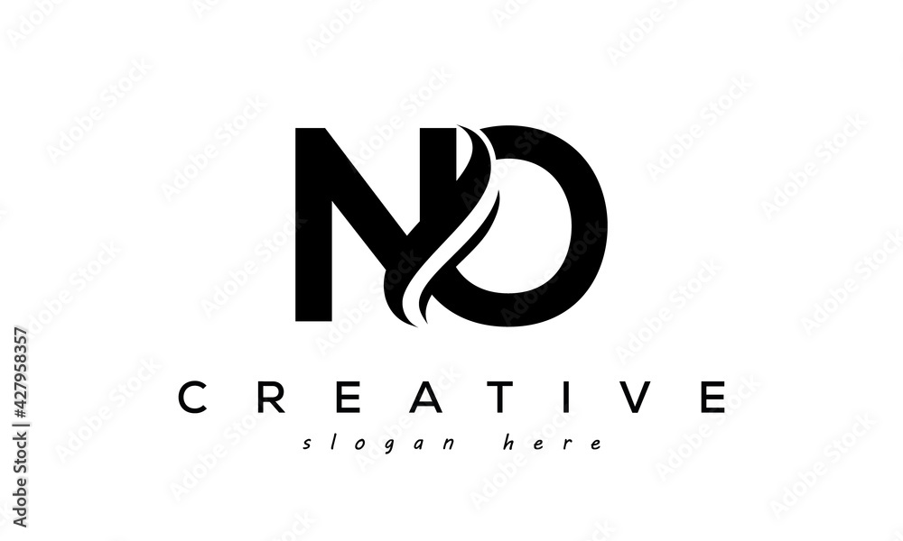 Letter NO creative logo design vector Stock Vector | Adobe Stock