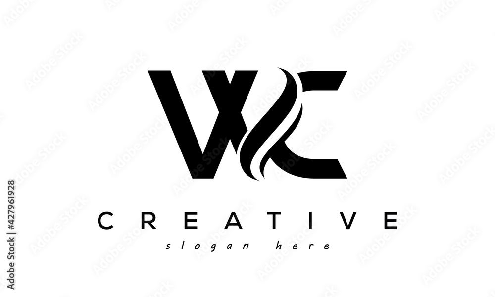 Letter WC creative logo design vector Stock Vector | Adobe Stock