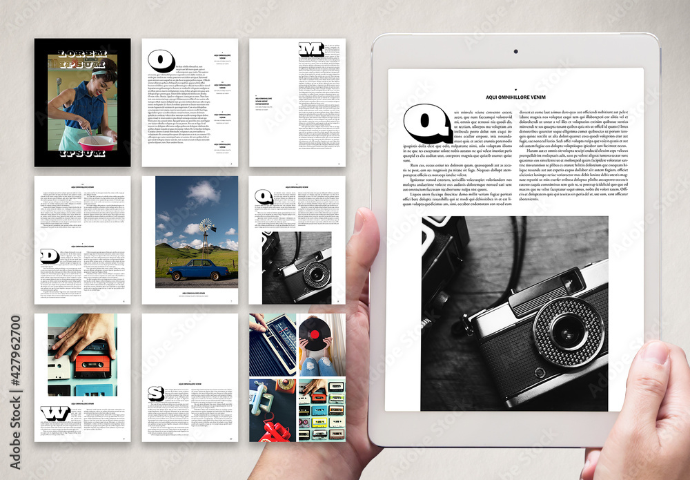 Inspiringly Singular Digital Magazine Stock Template | Adobe Stock