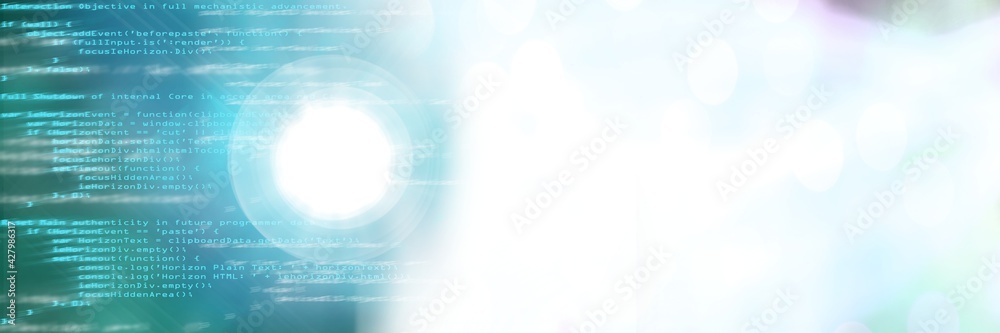 Computer code processing against black and green background, program ...