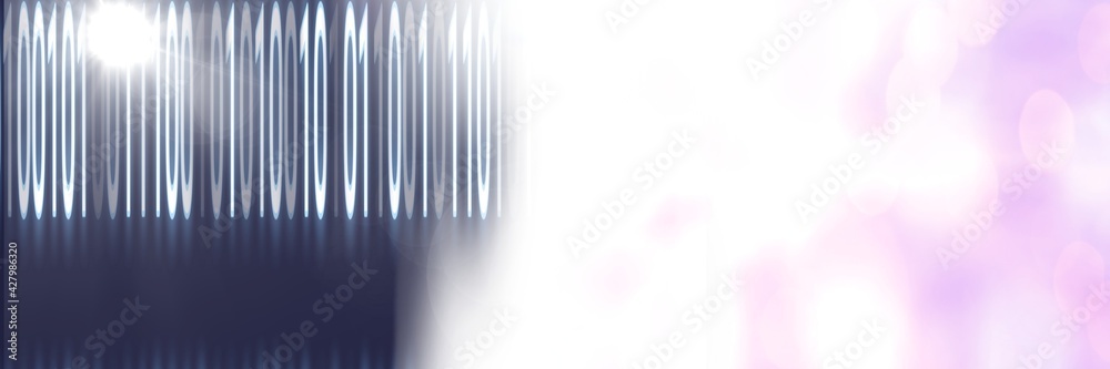 Computer code processing against black and pink background, program ...