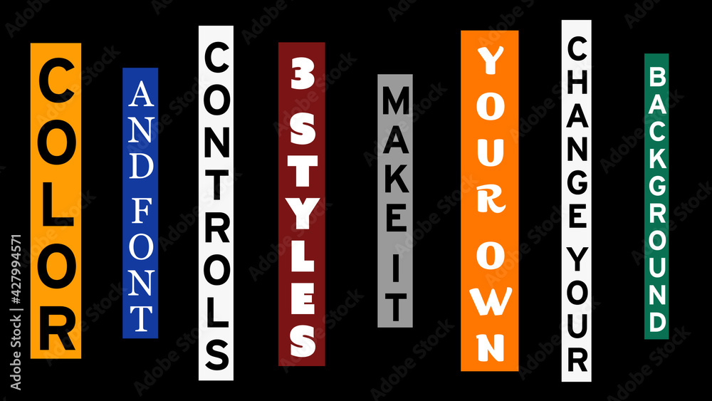 Self Resizing Vertical Titles Stock Template | Adobe Stock