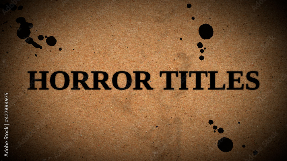 Horror Blood Titles Stock Template | Adobe Stock