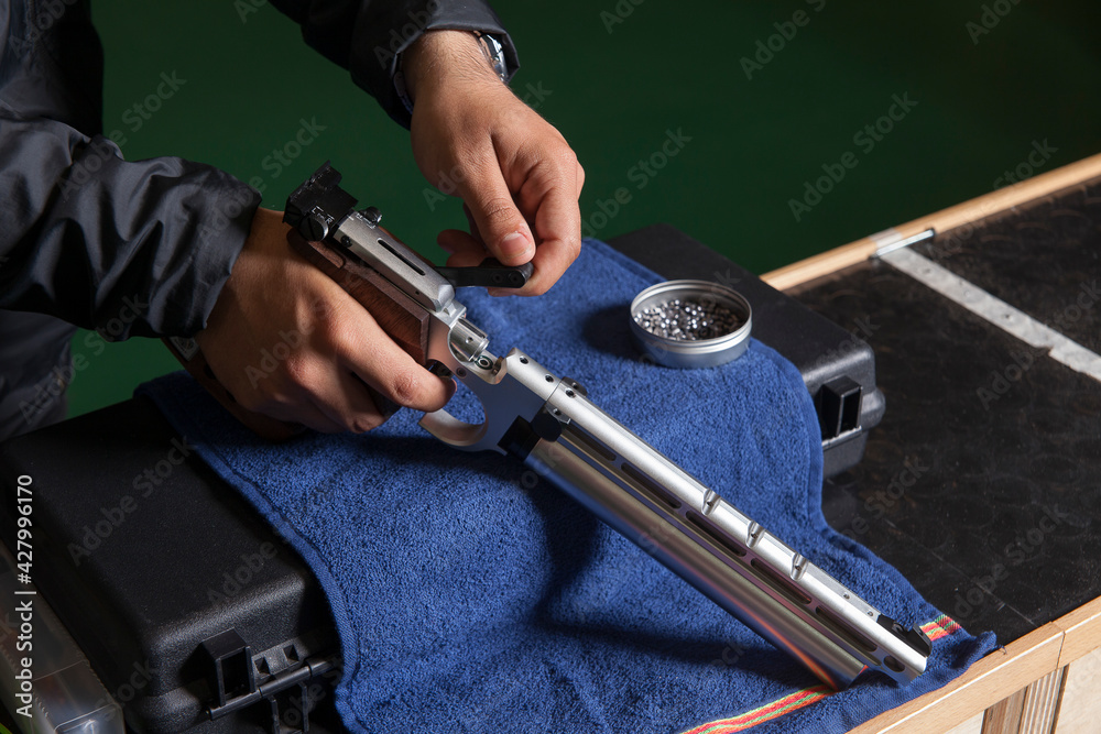 loading the air pistol pellet.pistol is ready for shot when the pellets ...