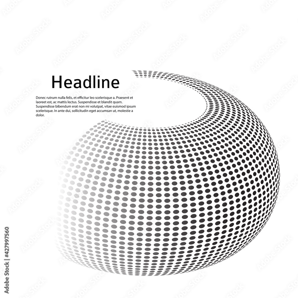 Design elements symbol Editable icon Halftone dot square pattern on ...
