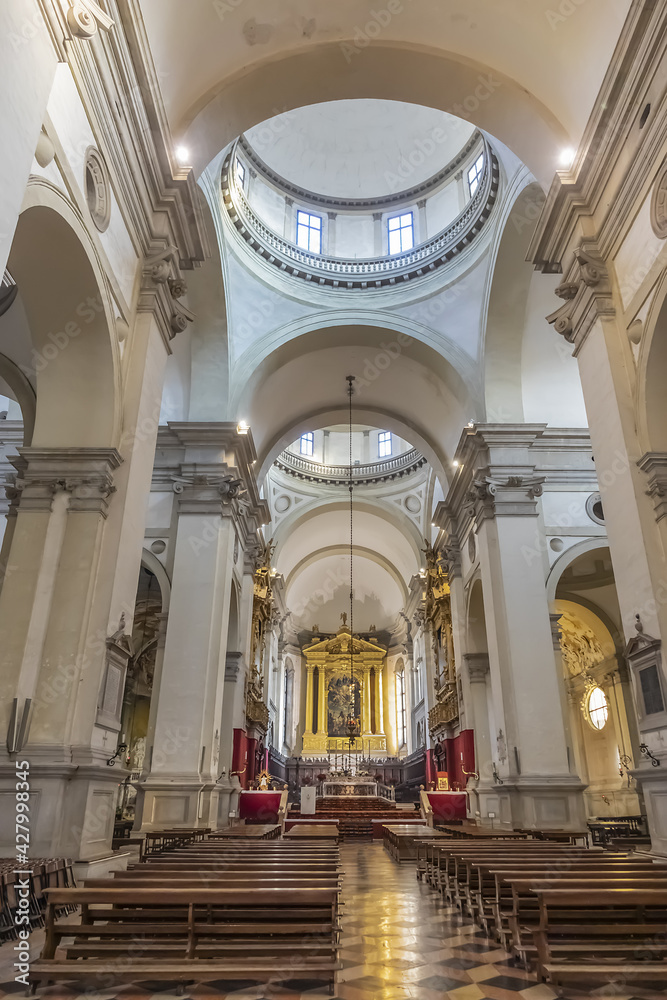 Interior of Basilica di Santa Giustina. Padua Abbey of St. Justina ...