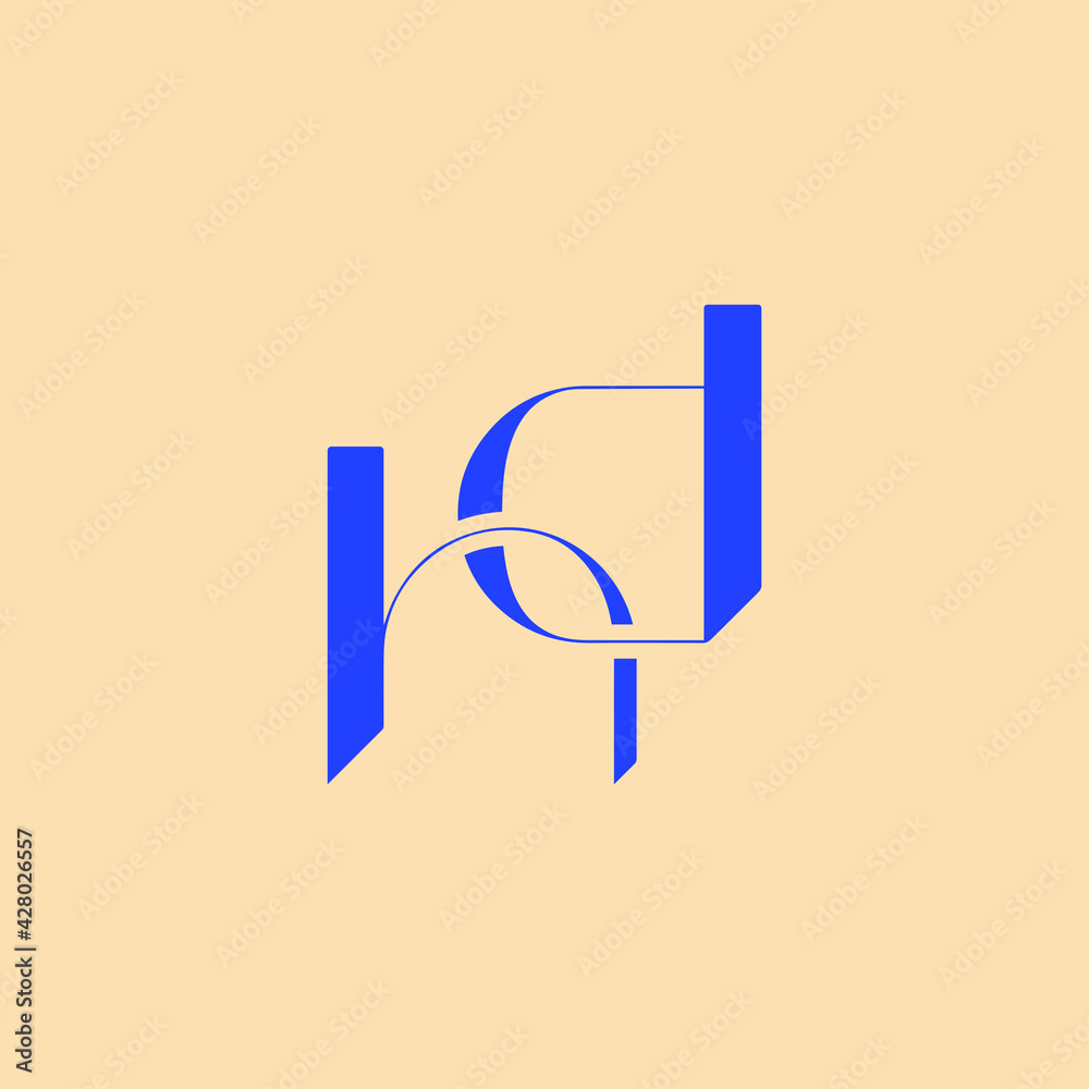 HD letter logo alphabet monogram icon symbol Stock Vector | Adobe Stock