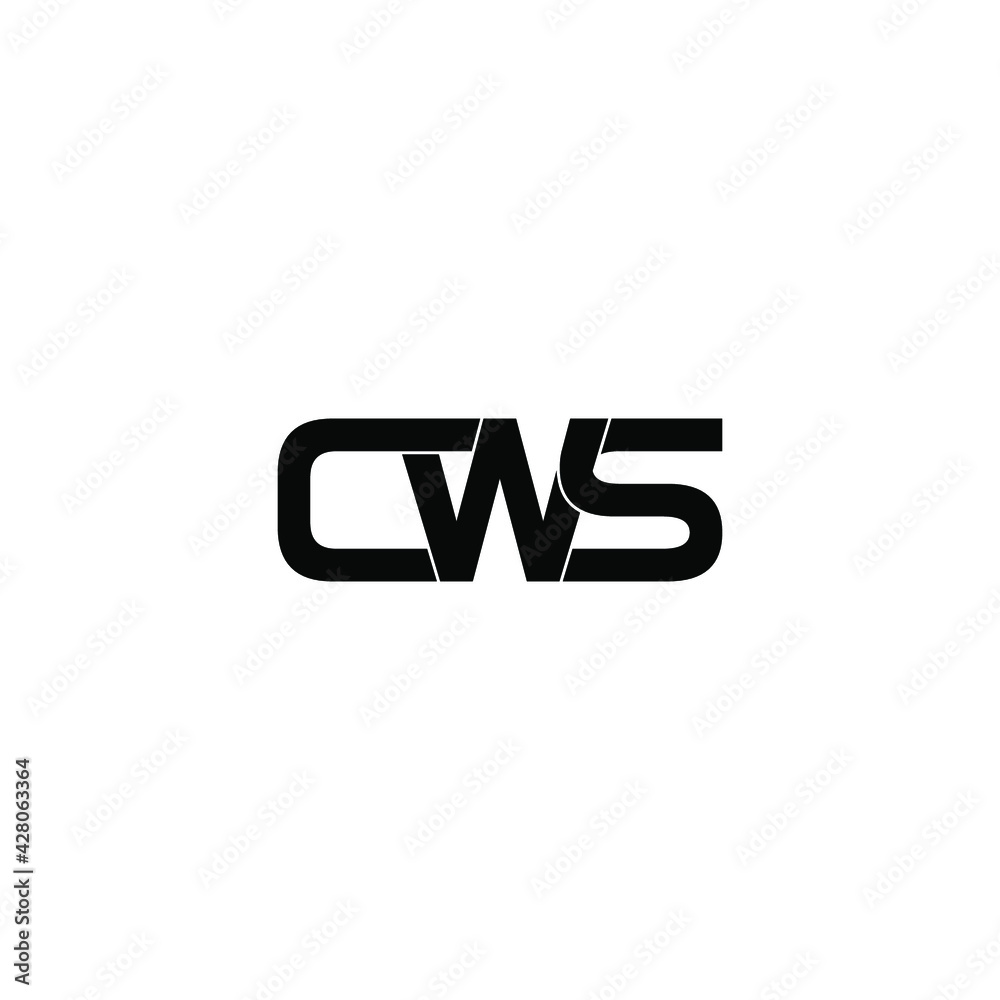 cws letter original monogram logo design Stock Vector | Adobe Stock