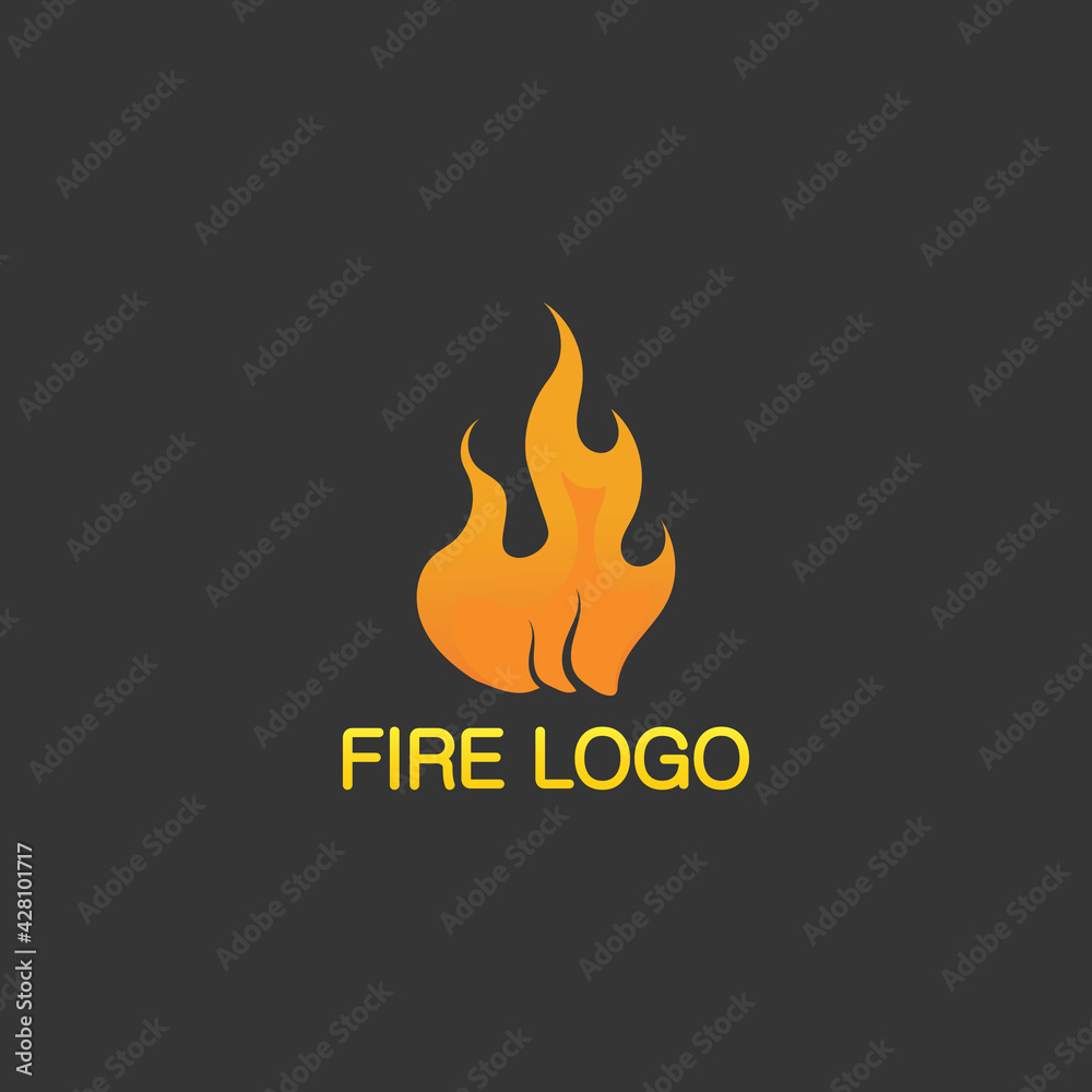 fire logo and icon, hot flaming element Vector flame illustration ...