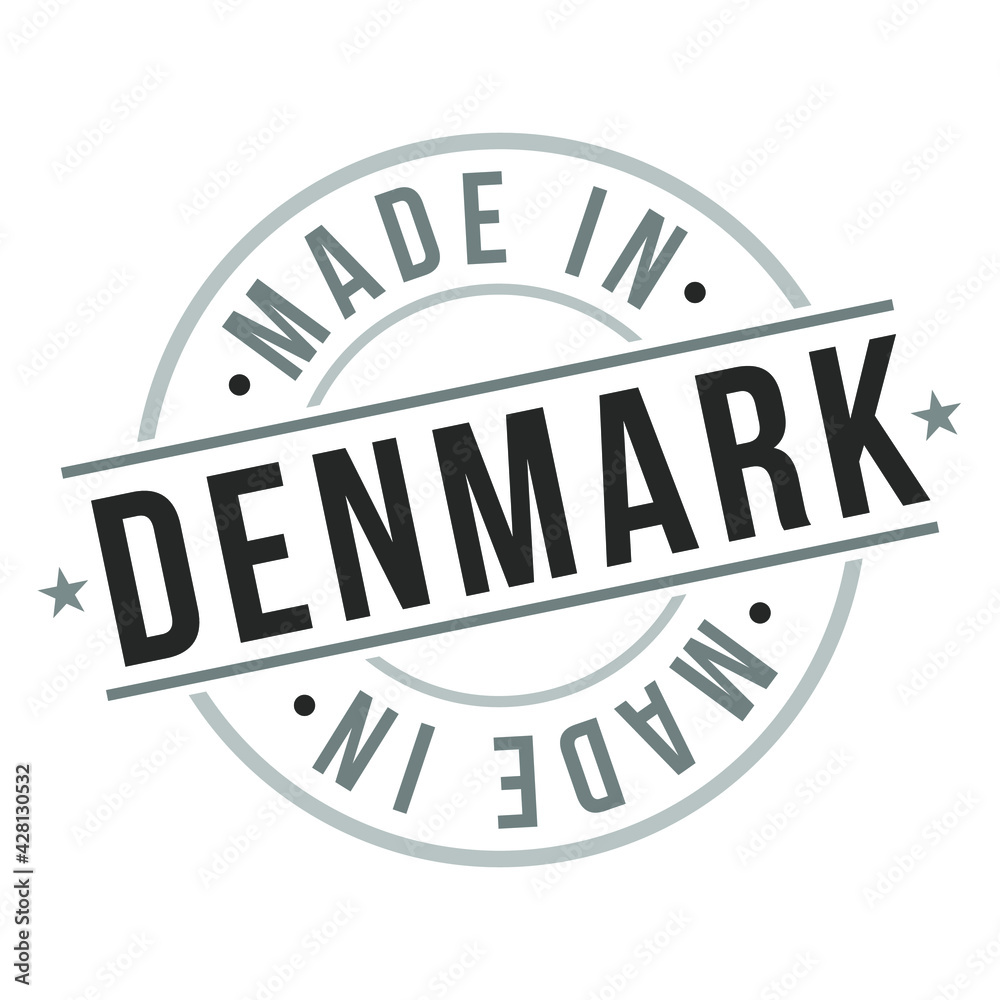 Made In Denmark Stamp Logo Icon Symbol Design. Seal National Product ...