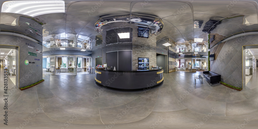 MINSK, BELARUS - APRIL, 2021: Full spherical seamless hdri panorama 360 ...