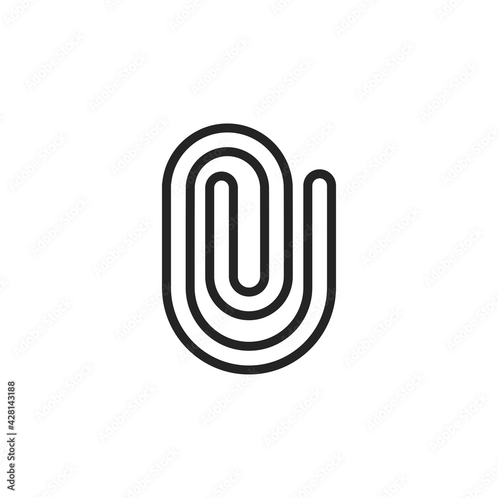 Attachment icon. Link symbol modern, simple, vector, icon for website ...