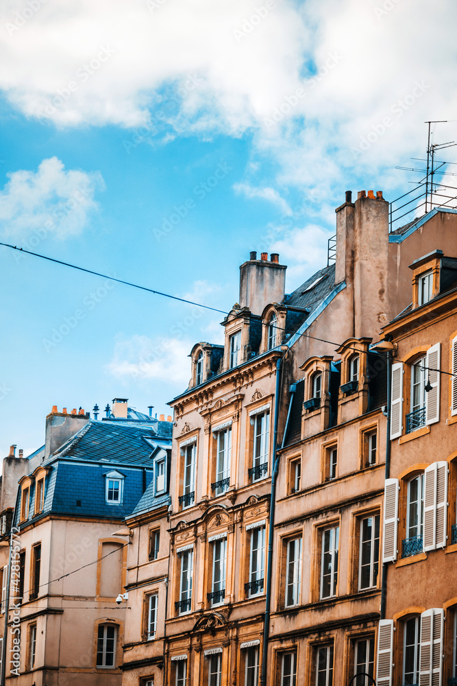 Street view of downtown in Metz, France Stock Photo | Adobe Stock