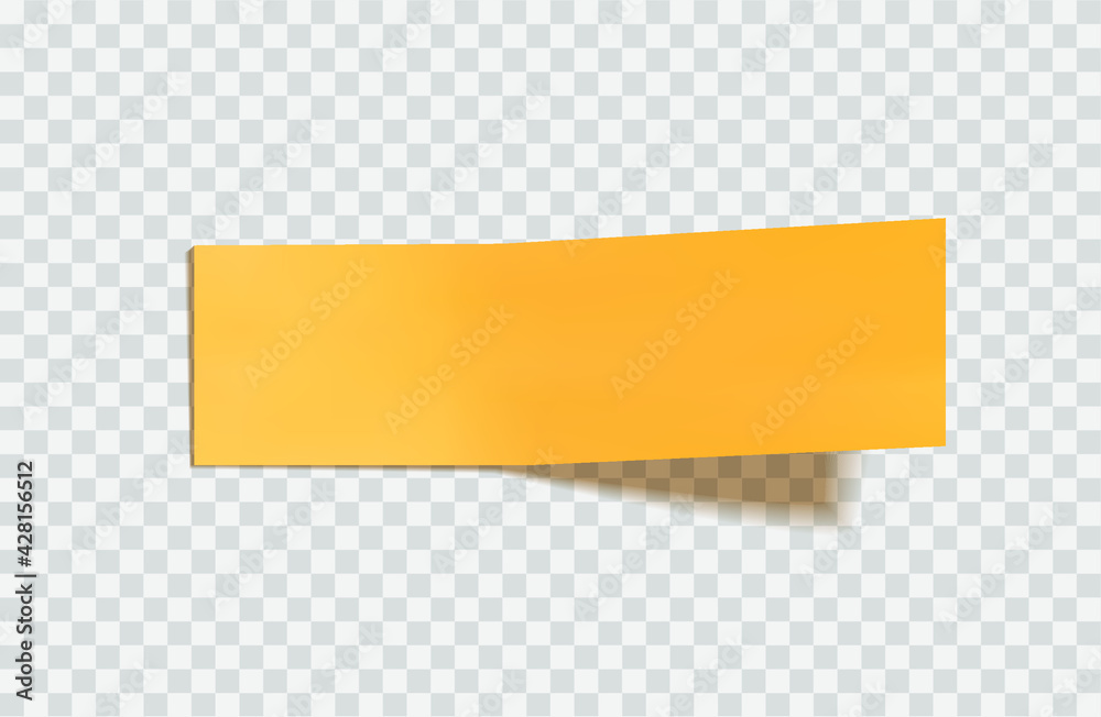 Vector rectangular yellow sticker, blank template. Stock Vector | Adobe ...