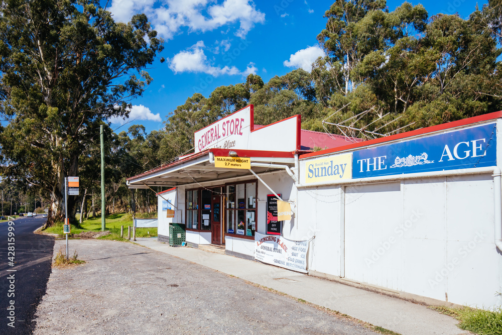 Australian Milk Bar in Launching Place Australia Stock Photo | Adobe Stock
