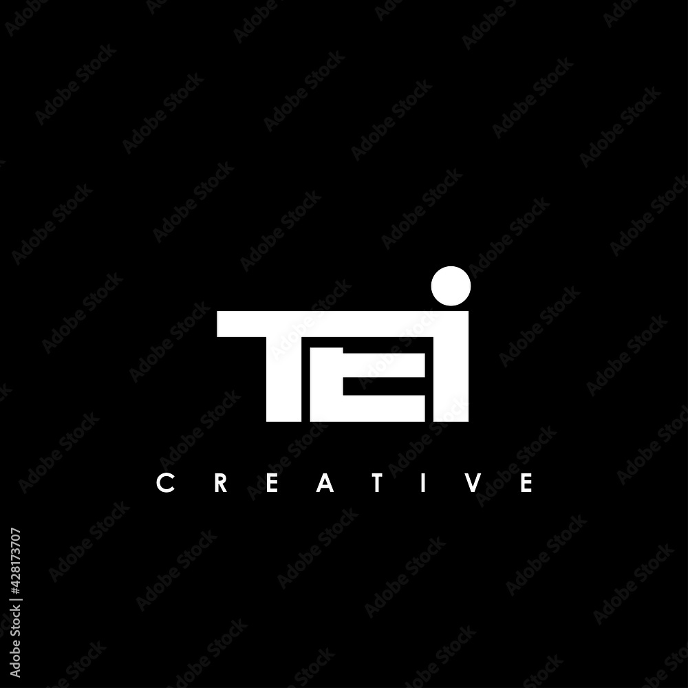 TEI Letter Initial Logo Design Template Vector Illustration Stock ...