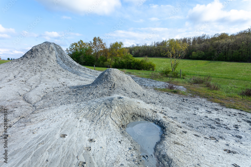 mud volcanoes natural manifestations given by the emission of mud and ...
