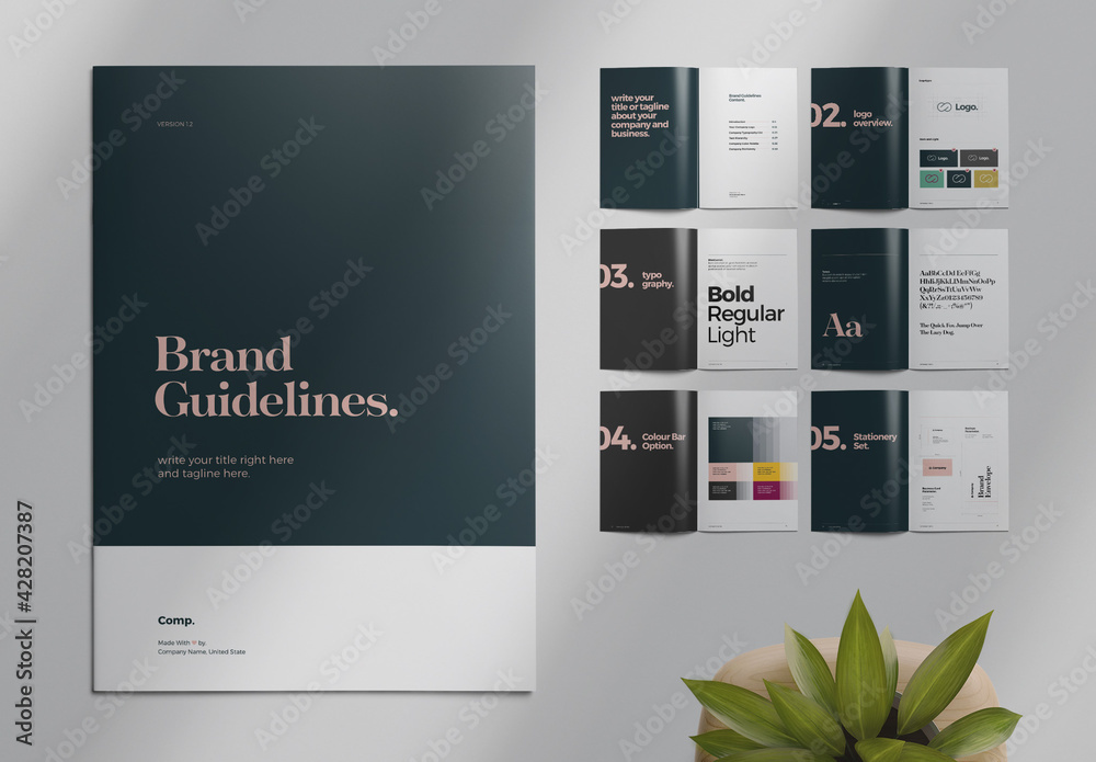 Brand Guidelines Stock Template | Adobe Stock