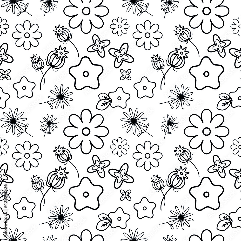 Beautiful invitation for fabric design. Seamless vector texture. White ...