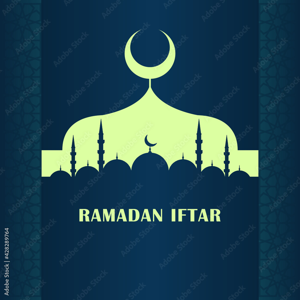 Ramadan iftar islamic background vector design Stock Vector | Adobe Stock